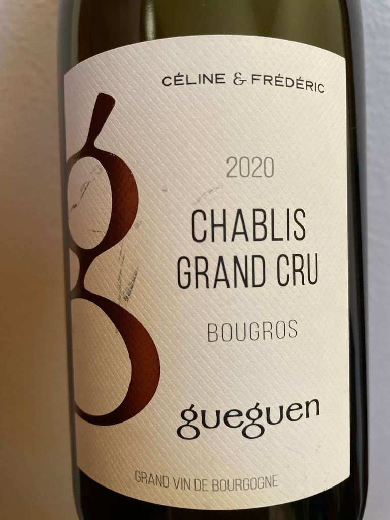 2018 Domaine Céline & Fréderic Gueguen Chablis Grand Cru Bougros ...