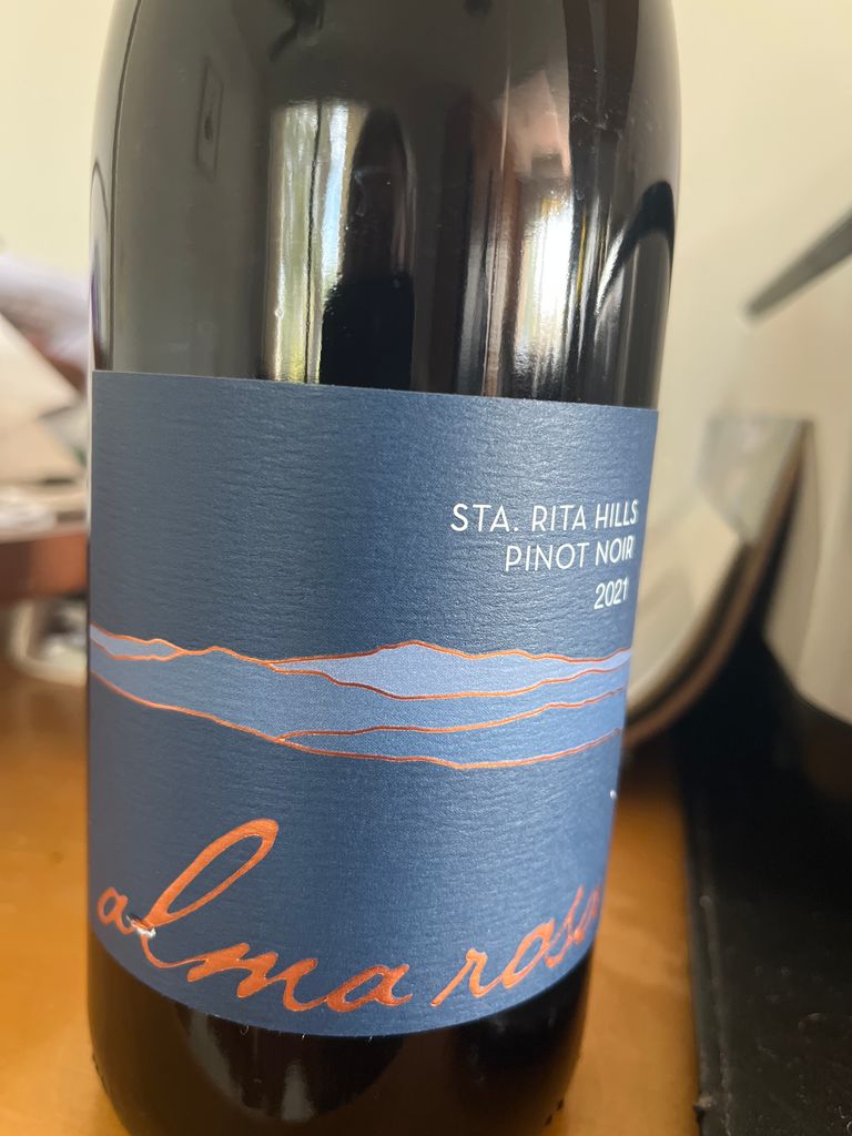 2021 Alma Rosa Pinot Noir Sta. Rita Hills, USA, California, Central ...