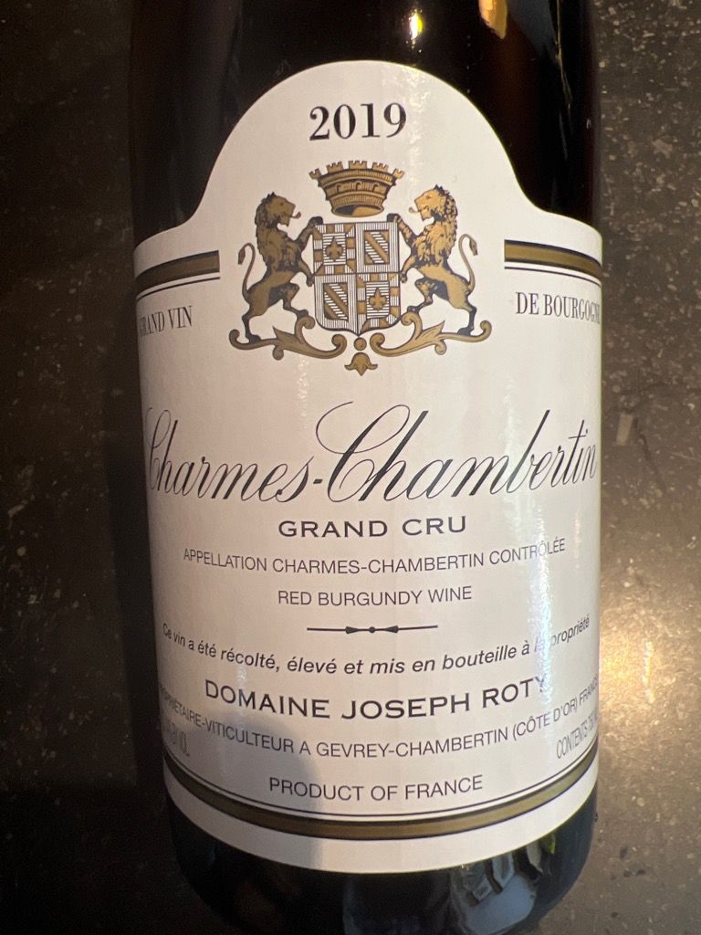 2019 Domaine Joseph Roty Charmes-Chambertin, France, Burgundy, Côte de ...