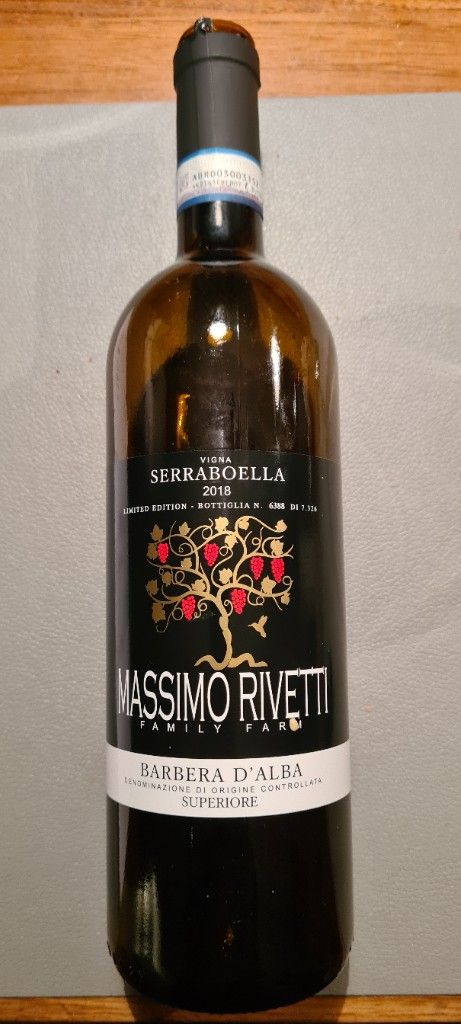 2018 Massimo Rivetti Barbera d'Alba Superiore Serraboella, Italy ...