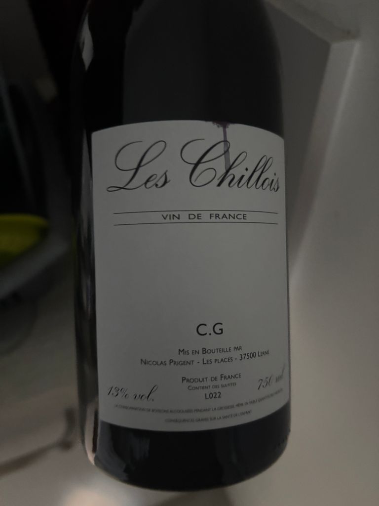 2022 Nicolas Prigent Les Chillois, France, Loire Valley, Vin de France ...