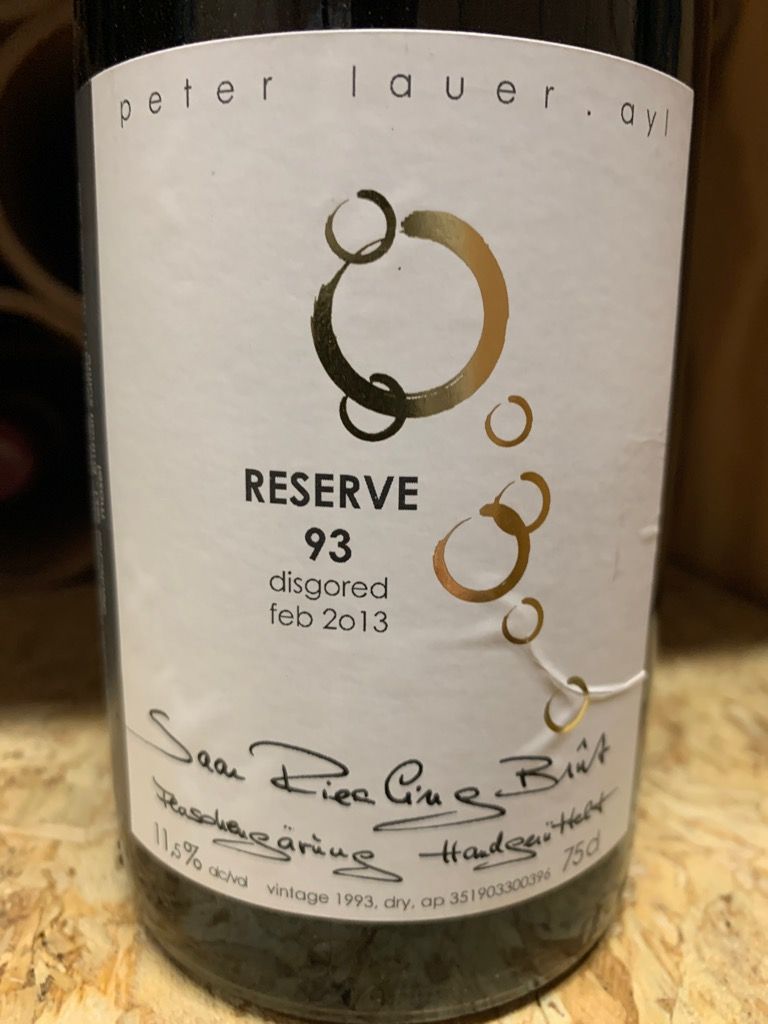 1993 Peter Lauer Saar Riesling Brut Reserve, Germany, Mosel Saar Ruwer ...