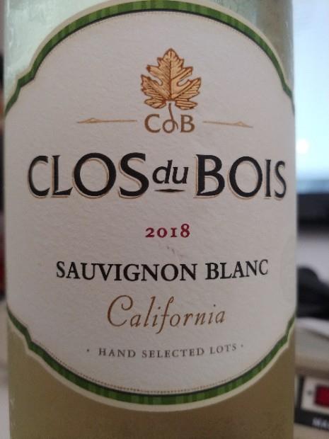 2018 Clos du Bois Sauvignon Blanc North Coast, USA, California, North ...