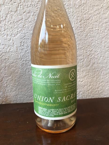 2017 Union Sacré Gewürztraminer Belle de Nuit, USA, California, Central ...