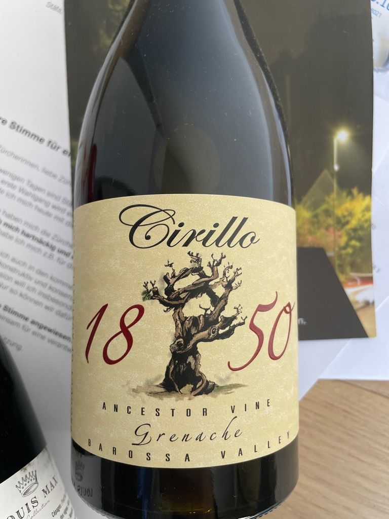 2017 Cirillo Grenache 1850 Ancestor Vine, Australia, South Australia ...
