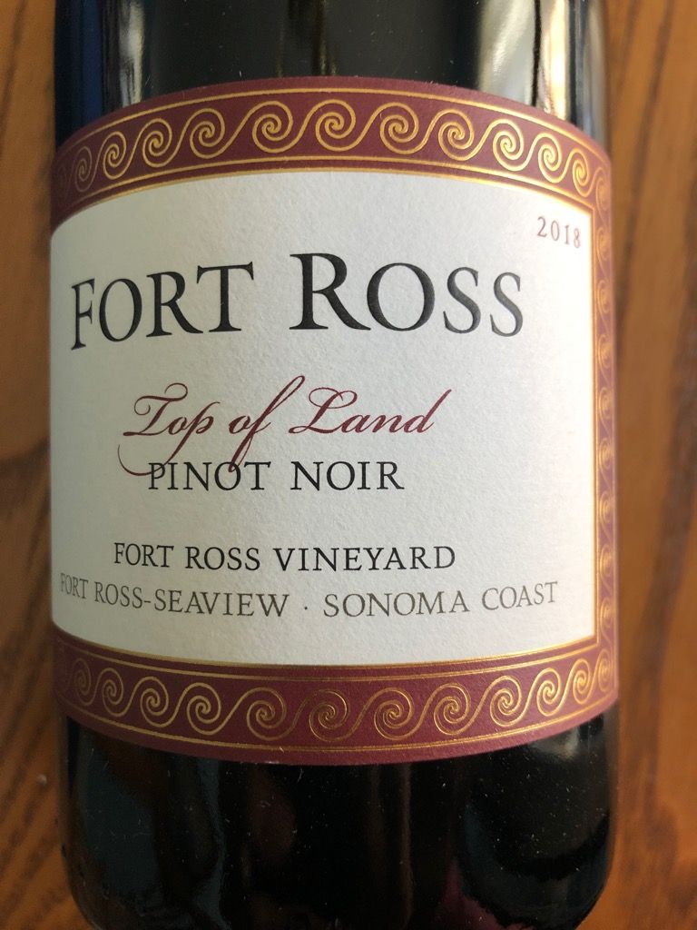 2018 Fort Ross Pinot Noir Top of Land Fort Ross Vineyard, USA ...