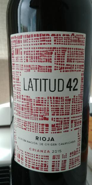 2015 Latitud 42 Rioja Crianza, Spain, La Rioja, Rioja - CellarTracker