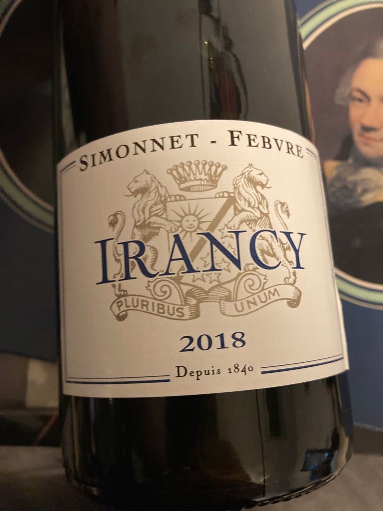 2019 Simonnet-Febvre Irancy, France, Burgundy, Côtes d'Auxerre, Irancy ...