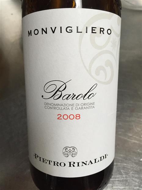 2008 Pietro Rinaldi Barolo Monvigliero, Italy, Piedmont, Langhe, Barolo ...