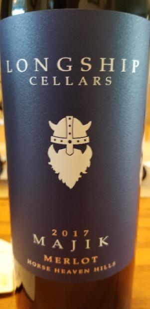 2017 Longship Cellars Merlot Majik, USA, Washington, Columbia Valley ...