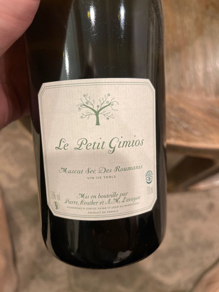 2020 Le Petit Domaine de Gimios Muscat Sec des Roumanis, France, Languedoc Roussillon ...