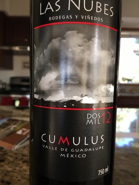 2012 Bodegas y Viñedos Las Nubes Cumulus, Mexico, Baja California ...