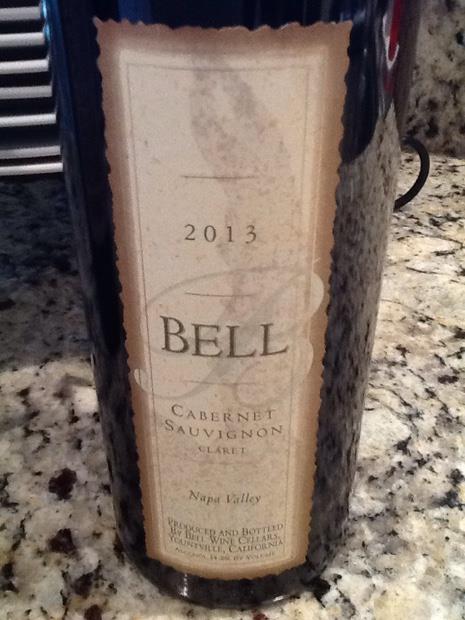 2013 Bell Wine Cellars Cabernet Sauvignon Claret, USA, California, Napa ...