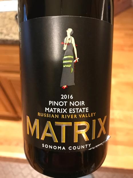 2016 Matrix Pinot Noir Estate Russian River Valley, USA, California ...