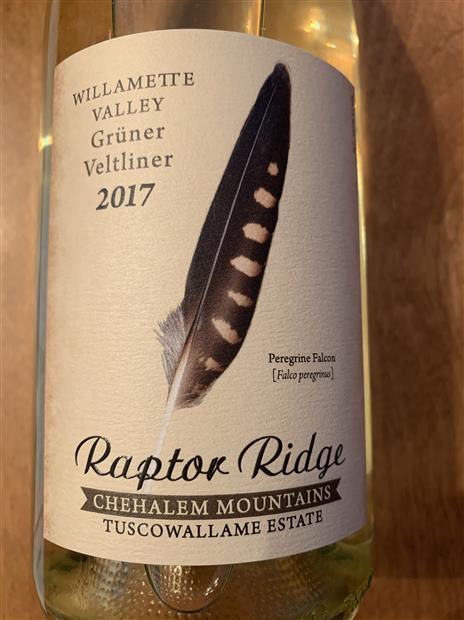 2016 Raptor Ridge Grüner Veltliner Estate, USA, Oregon, Willamette ...