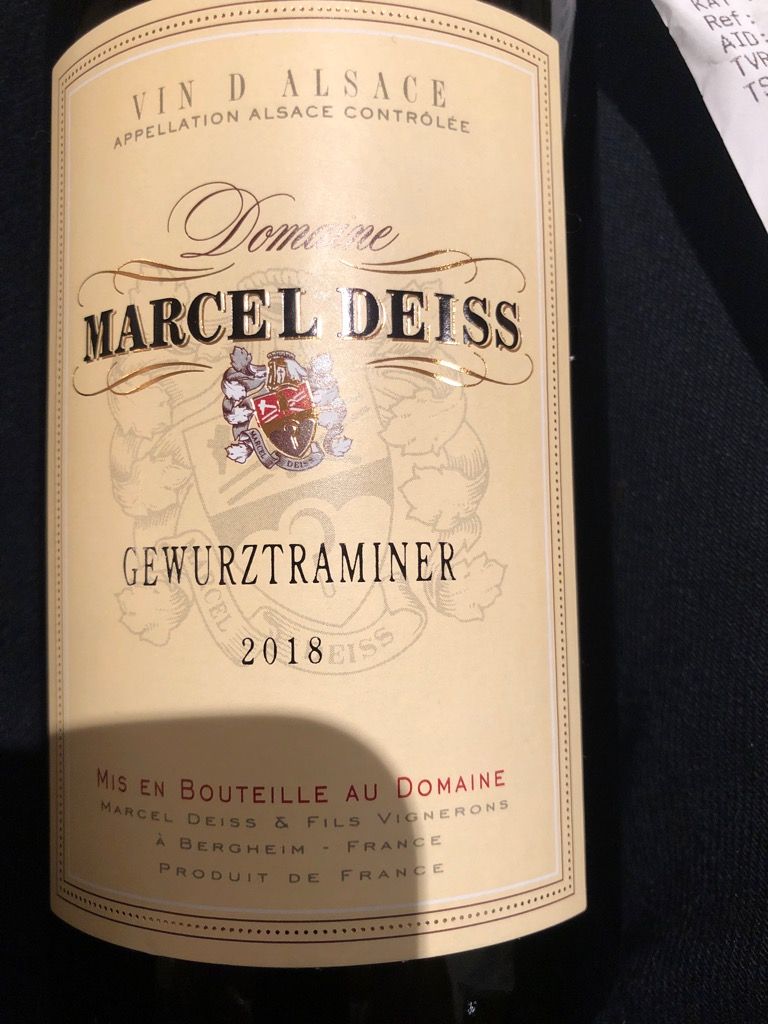 2018 Marcel Deiss Gewurztraminer Bergheim, France, Alsace - CellarTracker