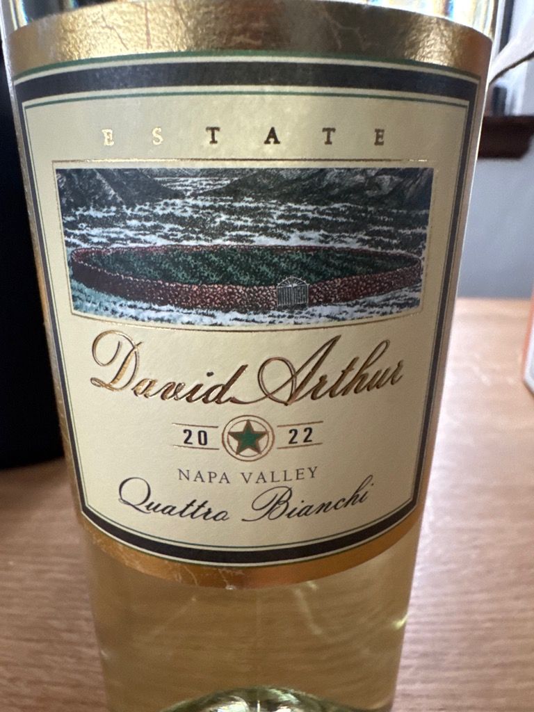 2022 David Arthur Quattro Bianchi, USA, California, Napa Valley ...