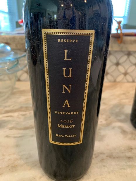 2016 Luna Vineyards Merlot Reserve, USA, California, Napa Valley ...