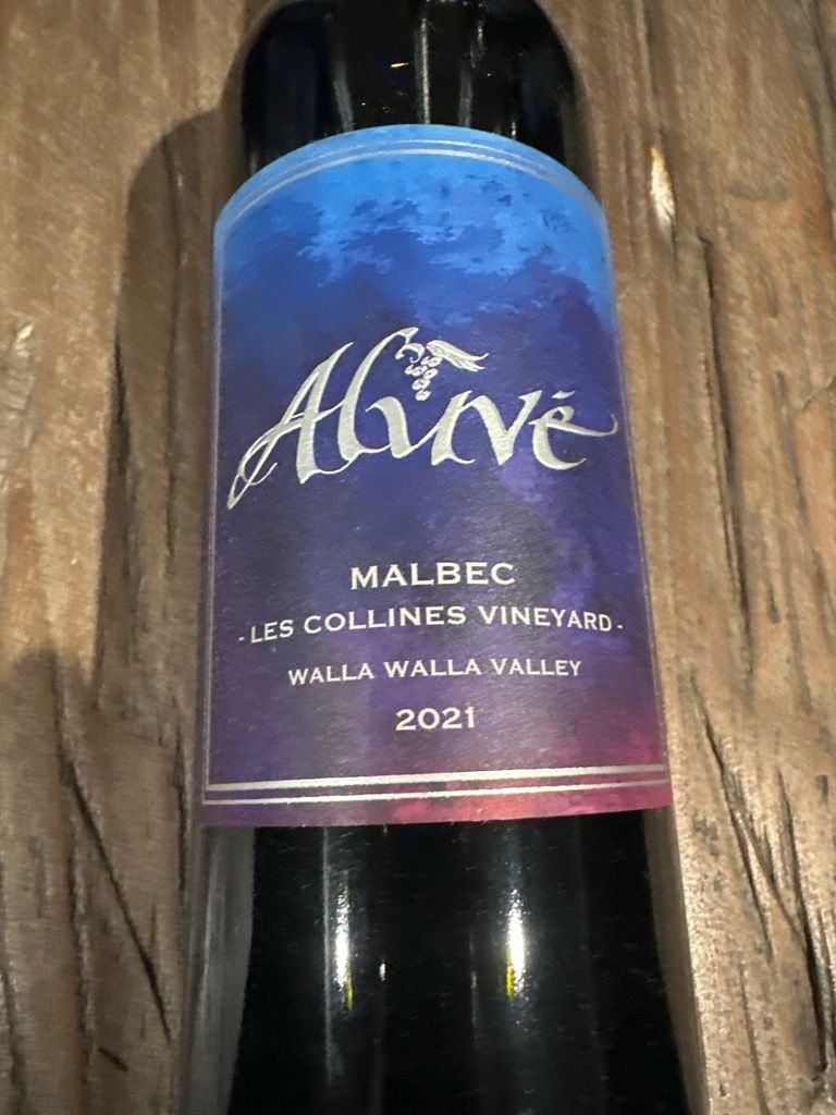 2021 Aluvé Malbec Les Collines Vineyard, USA, Washington, Columbia ...