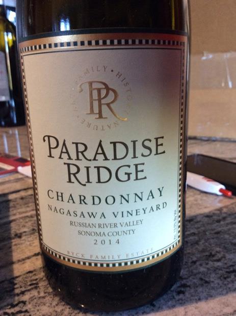 2014 Paradise Ridge Chardonnay Nagasawa, USA, California, Sonoma County ...