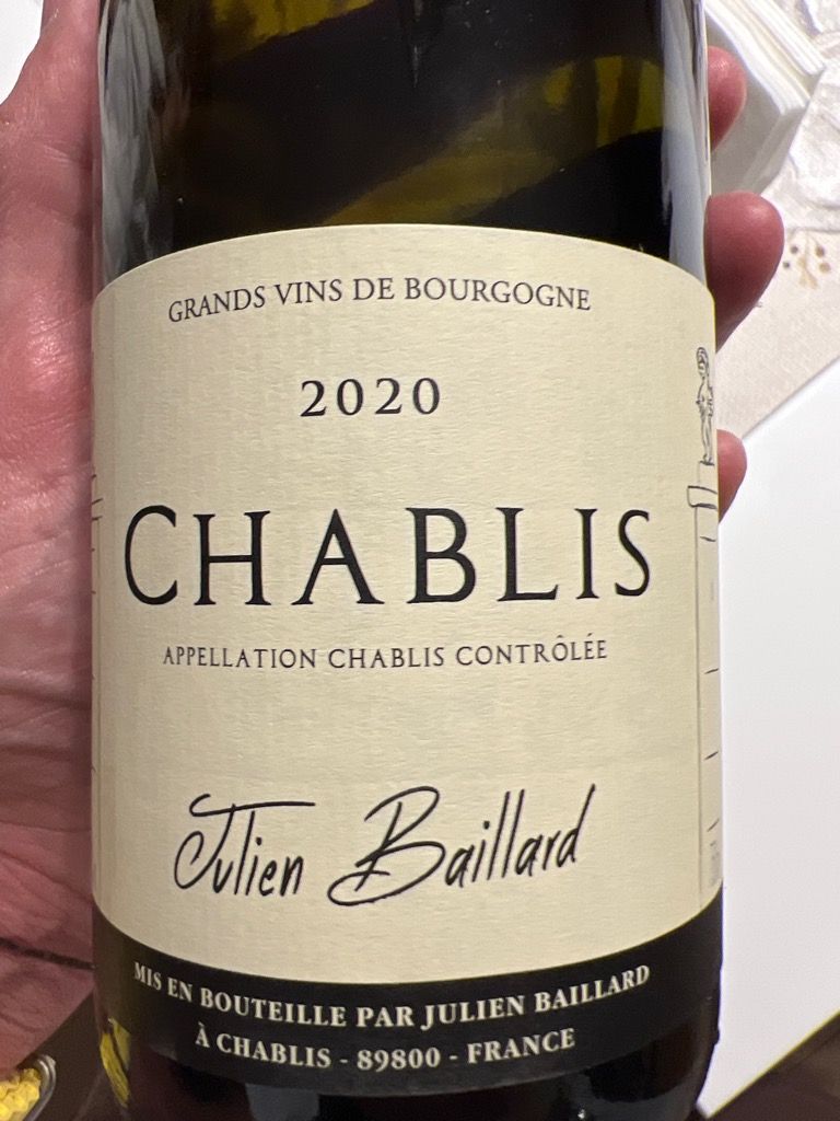 2020 Julien Baillard Chablis, France, Burgundy, Chablis - CellarTracker