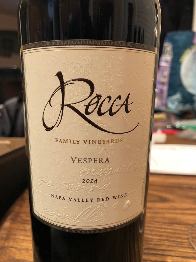 2014 Rocca Family Vineyards Vespera, USA, California, Napa Valley ...