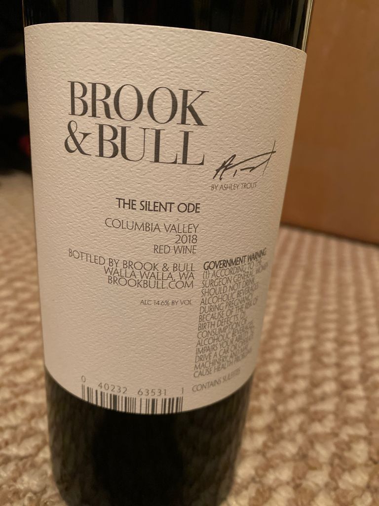 2019 Brook & Bull Red Wine, USA, Washington, Columbia Valley, Walla ...