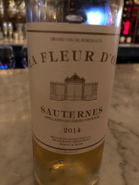 2014 La Fleur d'Or, France, Bordeaux, Sauternais, Sauternes - CellarTracker