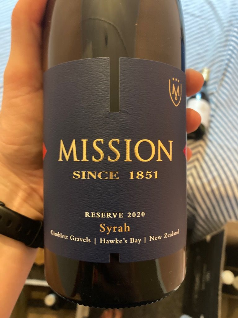 2020 Mission Estate Winery Syrah Reserve, New Zealand, North Island ...