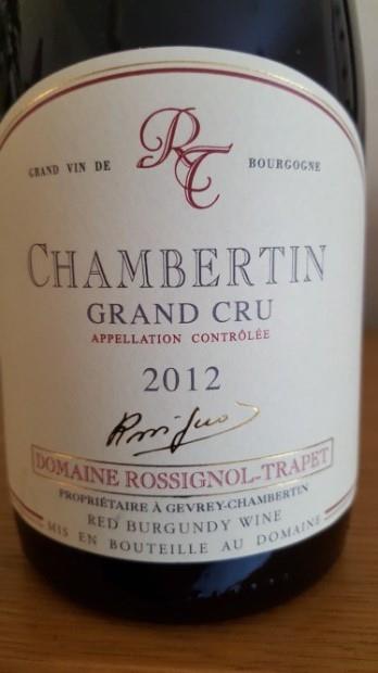 2012 Domaine Rossignol Trapet Chambertin, France, Burgundy, Côte de ...