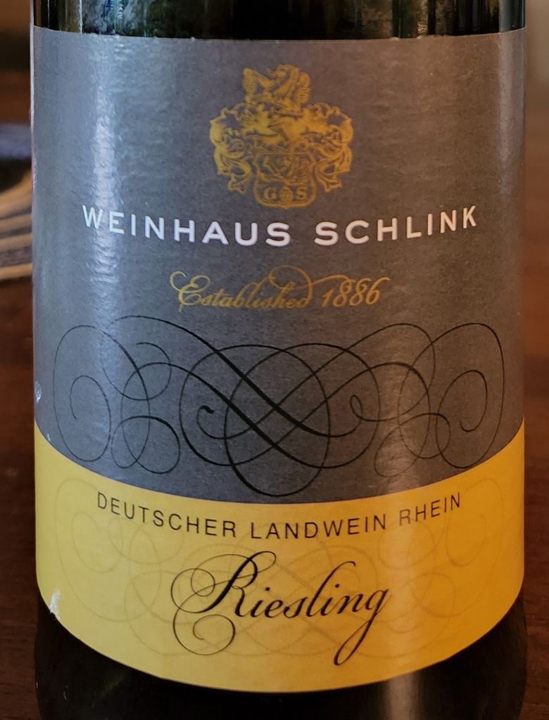 2021 Weinhaus Schlink Riesling Deutscher Landwein Rhein, Germany ...