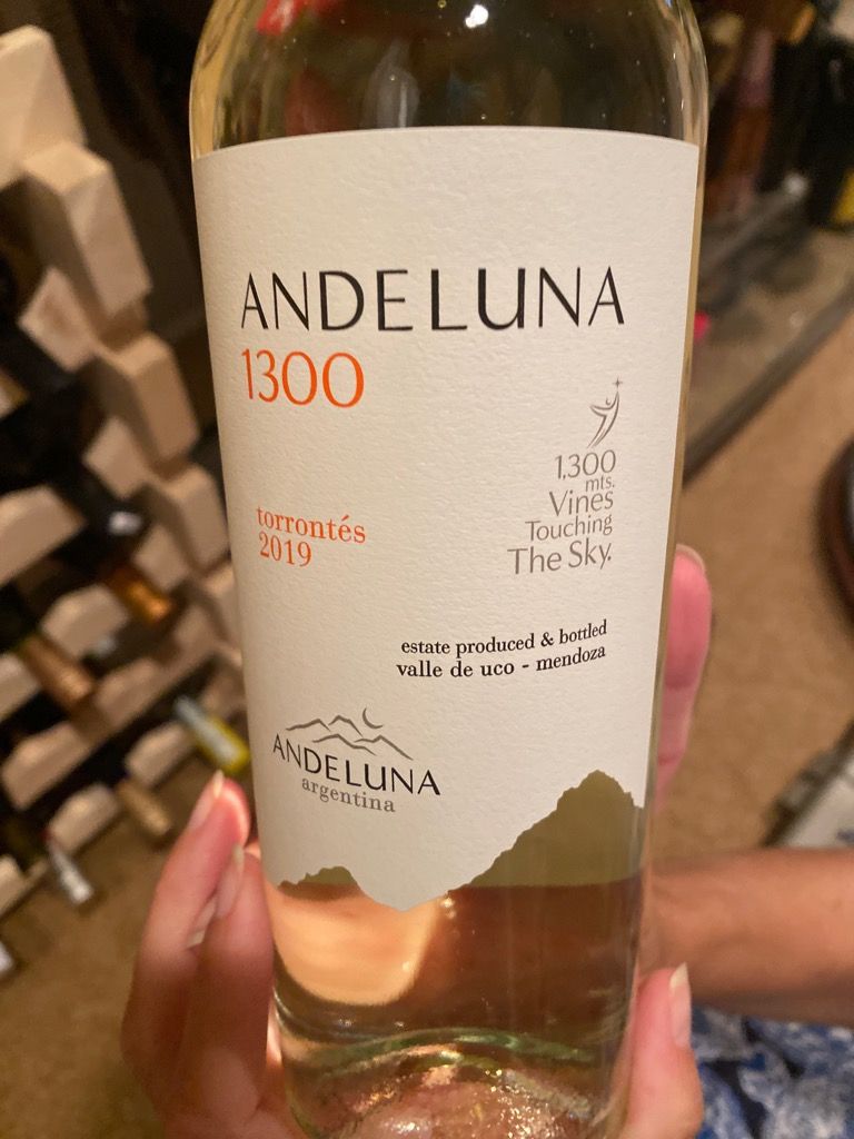 2019 Andeluna Cellars (Familia Reina) Torrontés 1300, Argentina ...