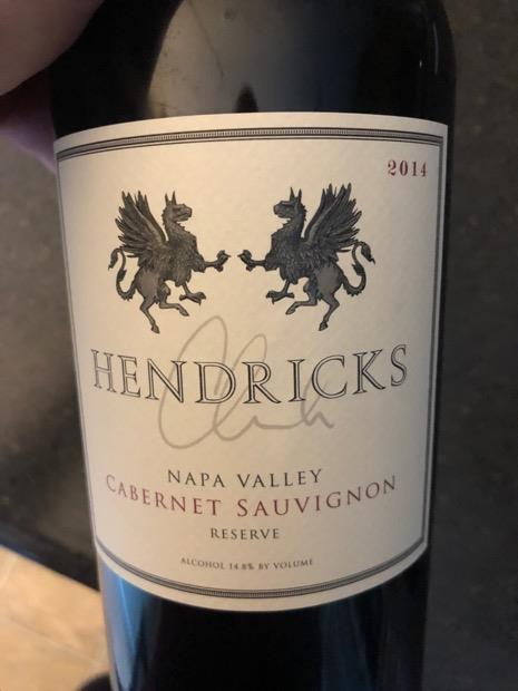 2014 Hendricks Cabernet Sauvignon Reserve, USA, California, Napa Valley ...