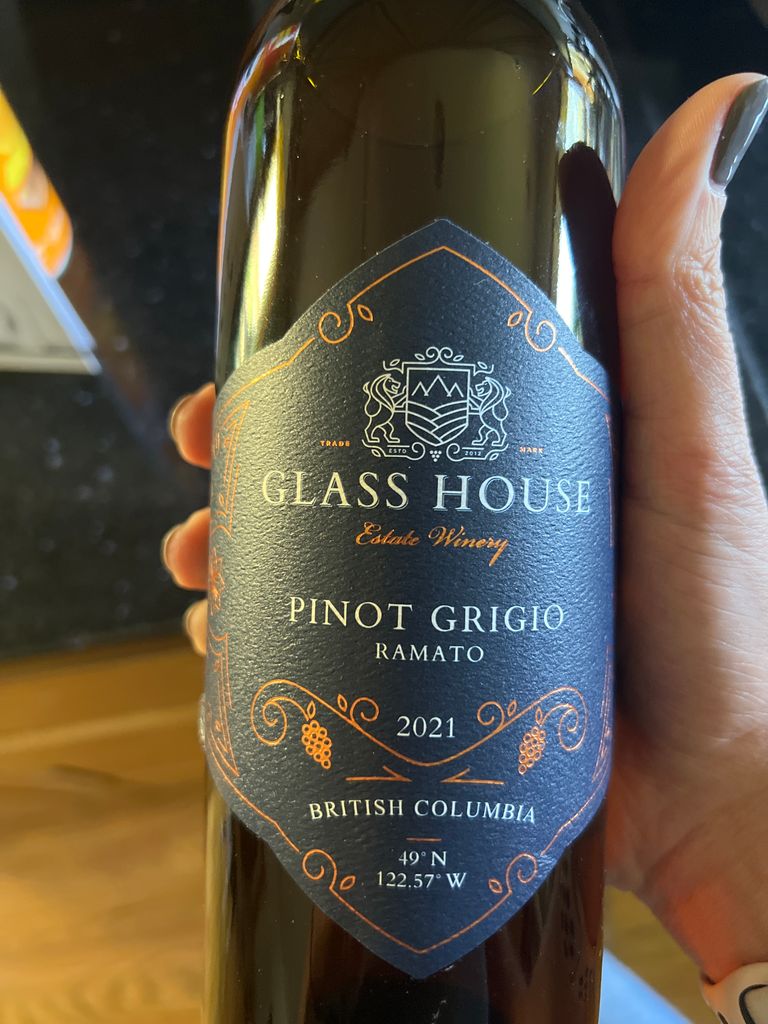 2021 Glass House Estate Winery Pinot Grigio, Canada, British Columbia ...