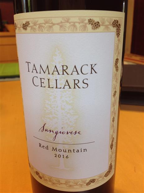 2016 Tamarack Cellars Sangiovese, USA, Washington, Columbia Valley ...