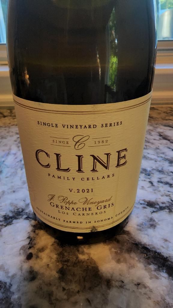 2022 Cline Cellars Grenache Gris J. Poppe Vineyard, USA, California ...