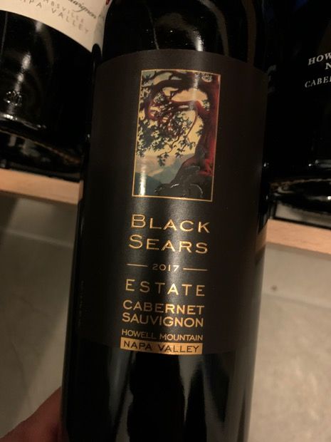 2017 Black Sears Cabernet Sauvignon Estate, USA, California, Napa ...