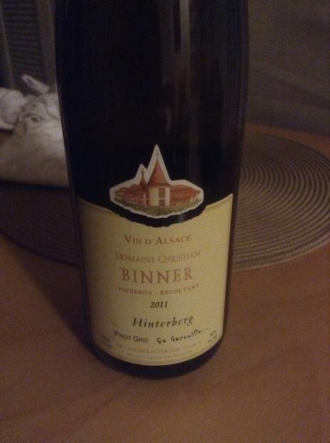 2010 Domaine Binner Pinot Gris Hinterberg, France, Alsace - CellarTracker