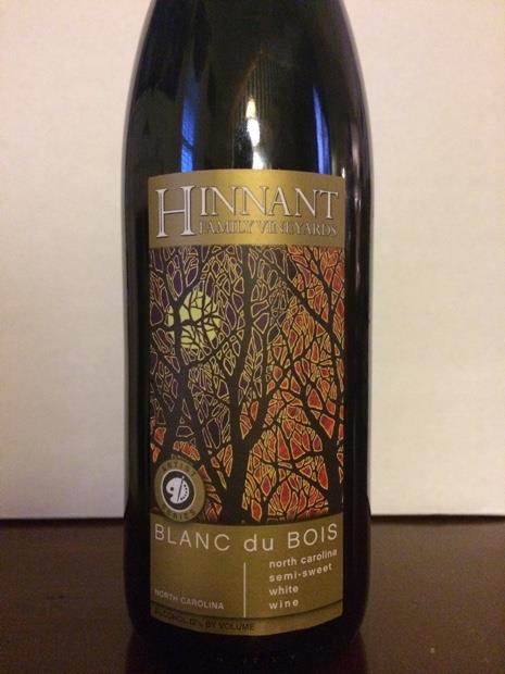 NV Hinnant Family Vineyards Blanc du Bois, USA, North Carolina ...