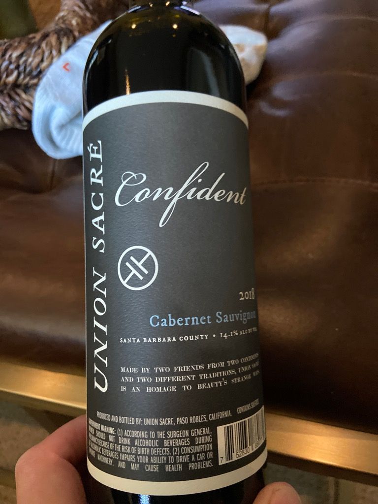 2018 Union Sacré Cabernet Sauvignon Le Confident Oak Creek Vineyard ...