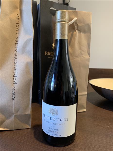 2017 Pepper Tree Shiraz Venator, Australia, New South Wales, Hunter ...