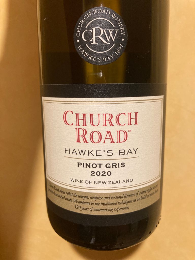 2020 Church Road Pinot Gris Hawke's Bay, New Zealand, North Island ...