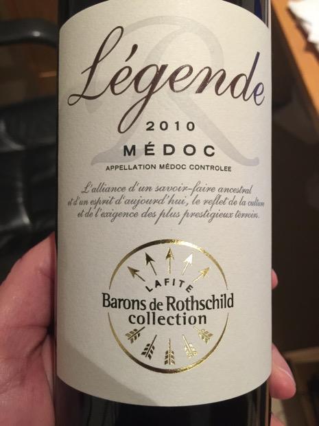 2010 Barons de Rothschild (Lafite) Médoc Légende, France, Bordeaux ...