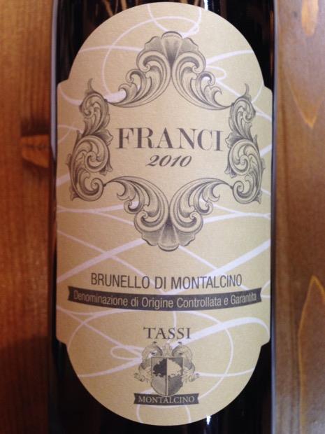 2010 Tassi Brunello di Montalcino Franci, Italy, Tuscany, Montalcino ...