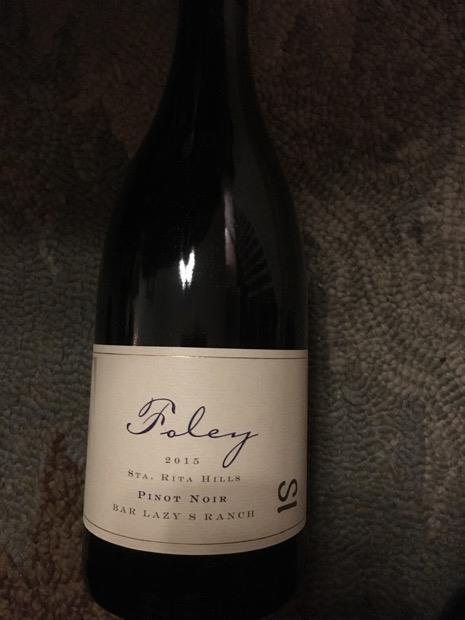 2015 Foley Estates Pinot Noir Bar Lazy S Ranch, USA, California ...