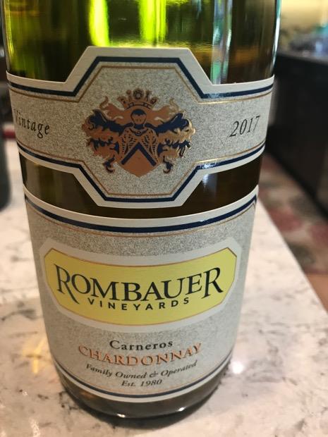 2017 Rombauer Vineyards Chardonnay, USA, California, Napa / Sonoma ...