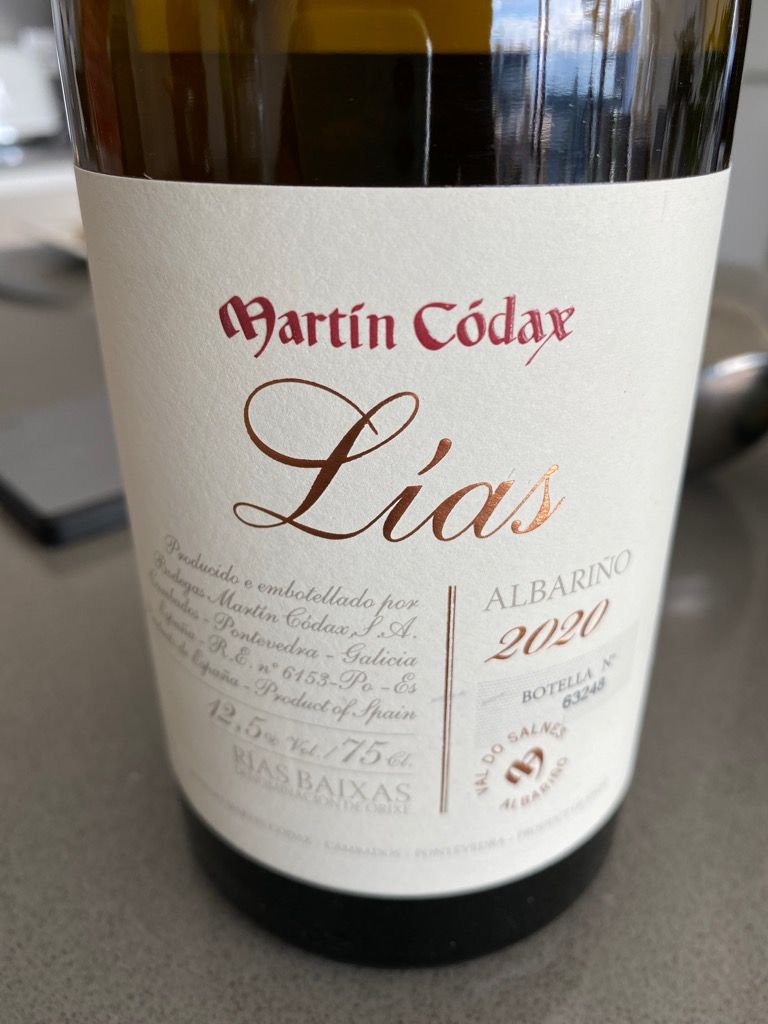 2019 Martín Códax Albariño Rías Baixas Lias, Spain, Galicia, Rías ...