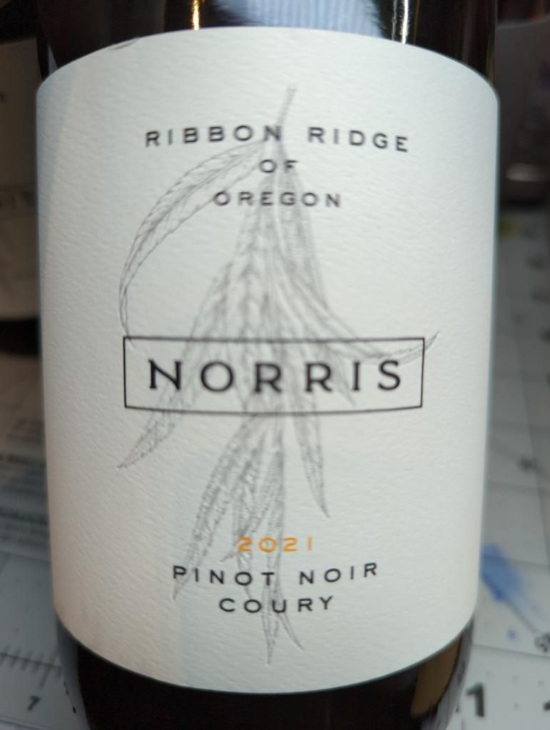2021 Norris Estate Pinot Noir Coury Ribbon Ridge, USA, Oregon ...