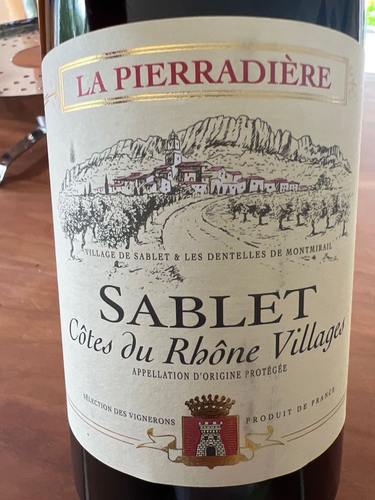2022 La Pierradière Côtes du Rhône Villages Sablet, France, Rhône ...