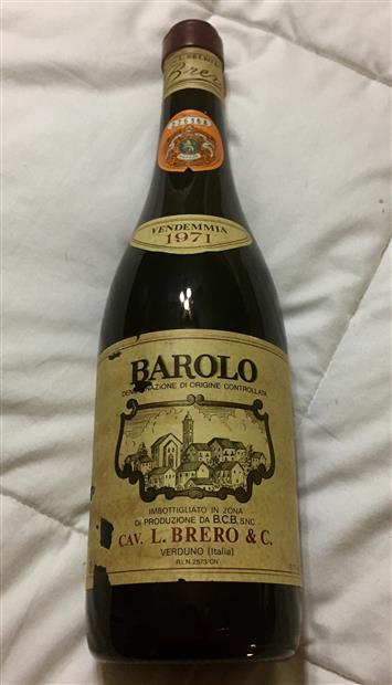 1967 Brero Barolo Riserva Monvigliero, Italy, Piedmont, Langhe, Barolo ...